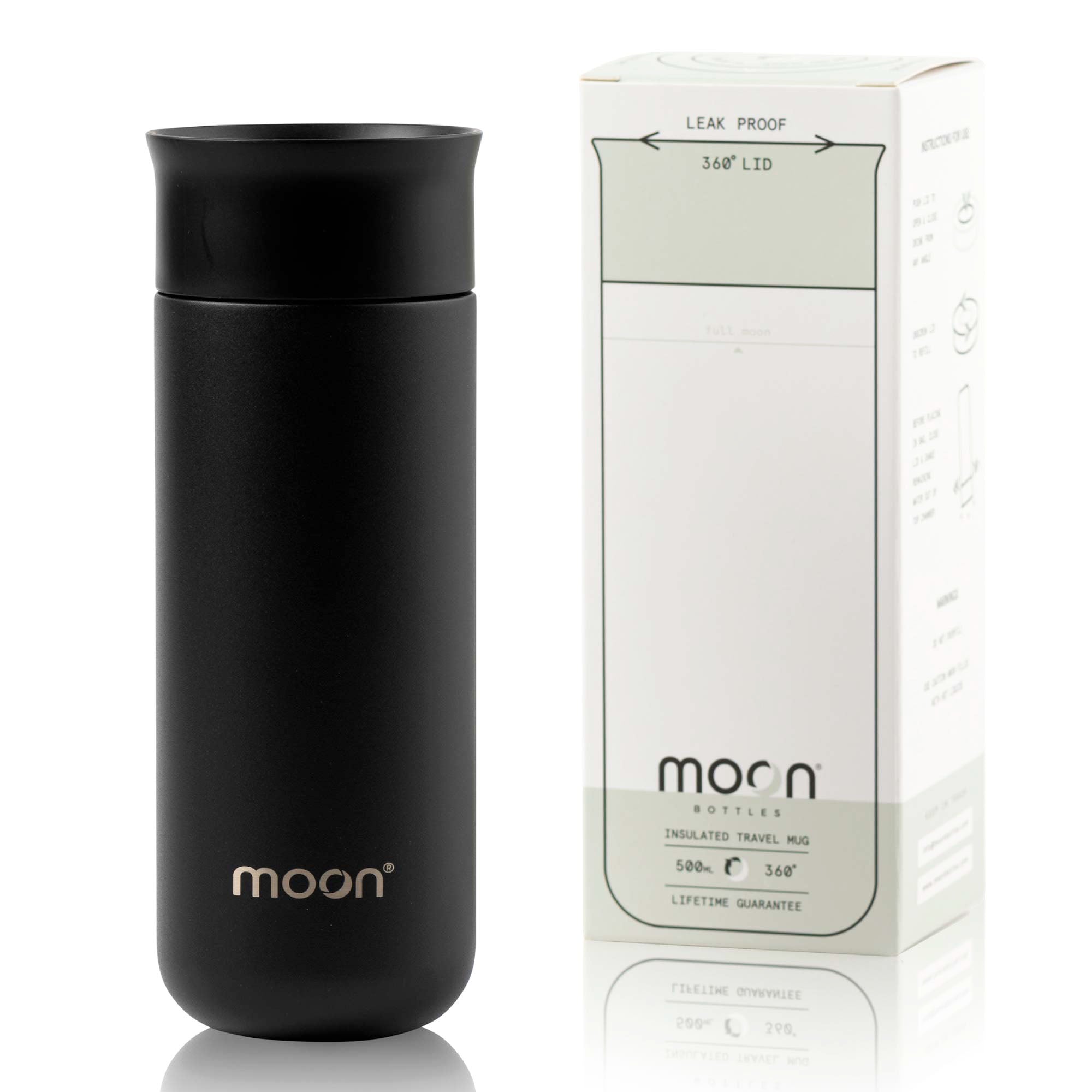 Reusable Coffee Cups UK - Moon Insulated Travel Cup with 360° Lid ...