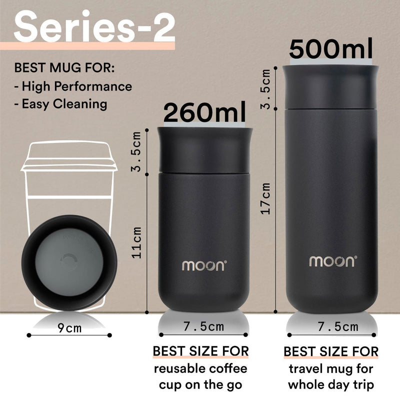 Reusable Coffee Cups UK - Moon Insulated Travel Cup with 360° Lid ...