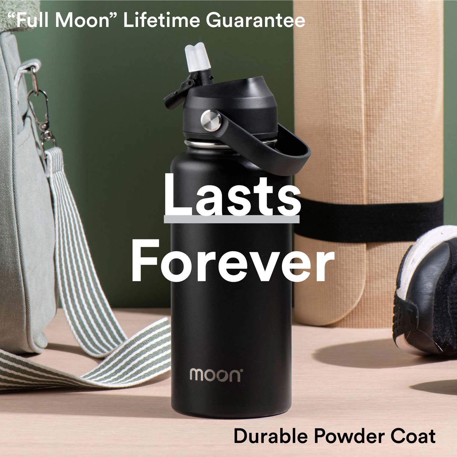 Insulated Water Bottle With Straw - Moon Bottles UK