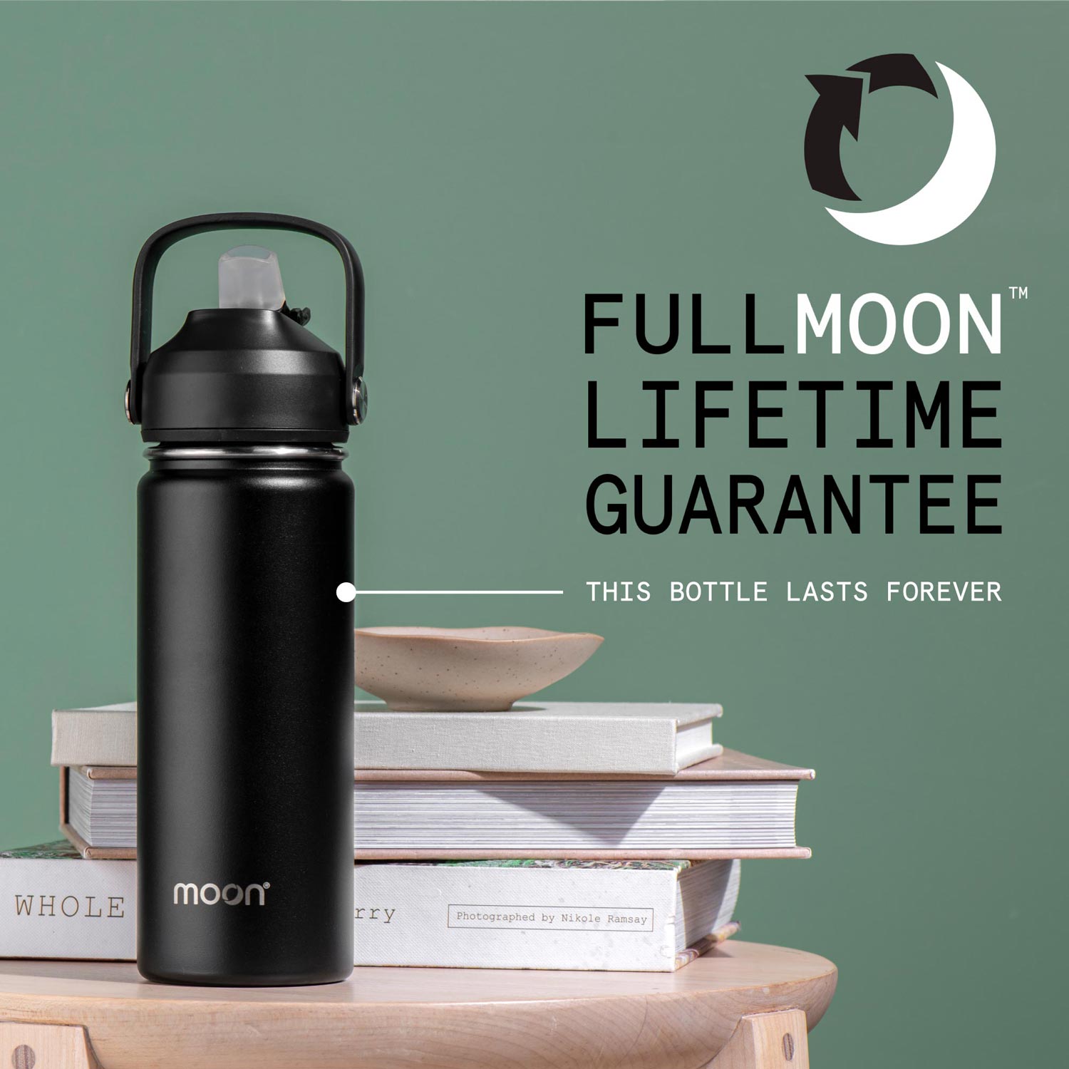 Insulated Water Bottle With Straw - Moon Bottles UK