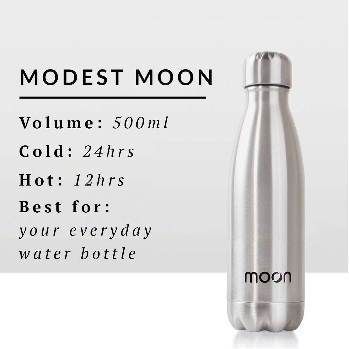 Moon Bottle 500ml - Insulated, Stainless Steel Water Bottles – Moon Bottles